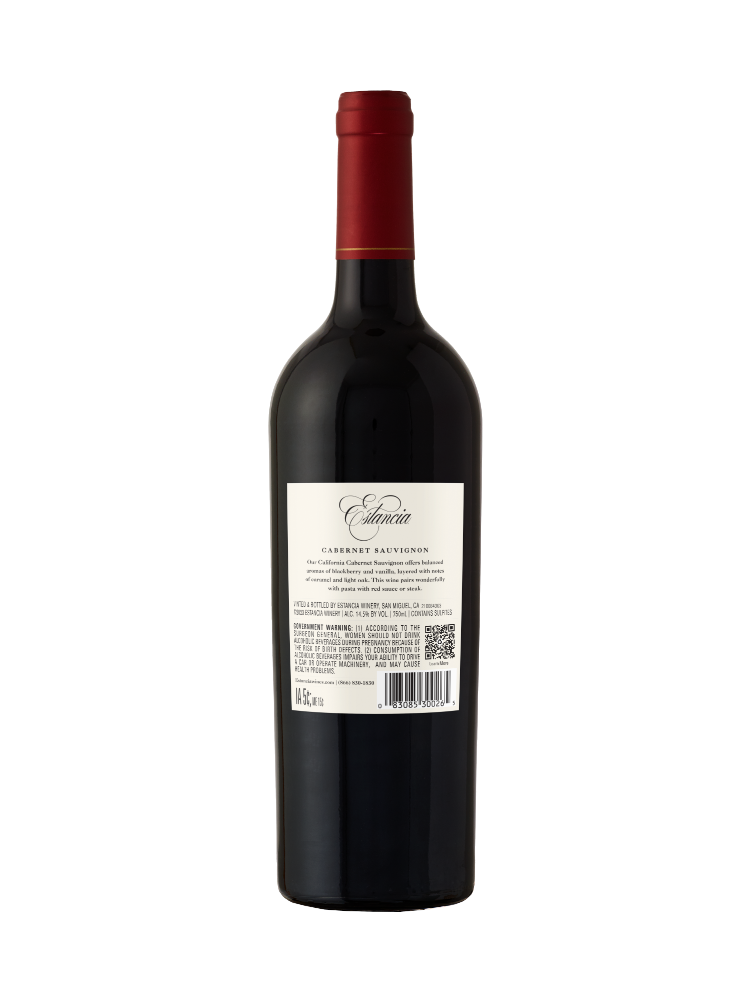 Explore Estancia Cabernet Sauvignon V22 750ML Wine Online | The Barrel Room